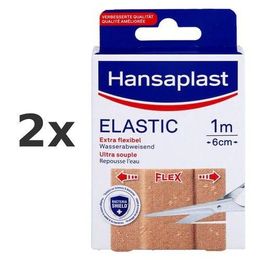 Beiersdorf AG 2x Hansaplast Elastic Pflaster 6 cmx1 m 1 St