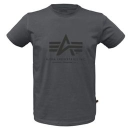 Alpha Industries Basic Big Logo T-Shirt greyblack/black, Gr&ouml;&szlig;e XL