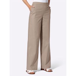 Heine Witt Damen Schlupfhose mit weitem Bein, sesam, Gr&ouml;&szlig;e 44