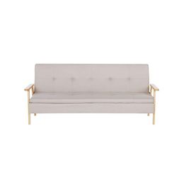 Beliani Schlafsofa TJORN in Beige/Braun - (W) 204 x (H) 84 x (L) 85 cm | Gr.: onesize