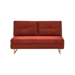 Beliani Schlafsofa JERSLEV in Rot/Braun - (W) 150 x (H) 87 x (L) 84 cm | Gr.: onesize