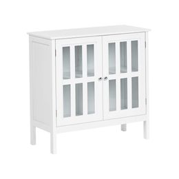 Beliani Vitrine MIRAM in Wei&szlig; - (W) 80 x (H) 78 x (L) 36 cm | Gr.: onesize