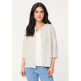 Olsen Strickcardigan in White Silk | Gr.: 36