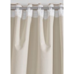 bonprix Thermo-Verdunkelungsvorhang mit fester Struktur und gleichfarbiger R&uuml;ckseite (1er Pack), beige, Gr.245x130 cm, Vorhang mit Thermo-Funktion zum verdunkeln