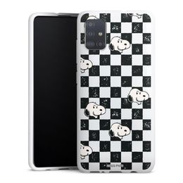 DeinDesign Galaxy A51 Handy Silikon H&uuml;lle Case wei&szlig; Handyh&uuml;lle Muster Official Licensed Product Peanuts Silikon Case