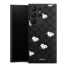 DeinDesign Galaxy S23 Ultra Handy Premium Silikon H&uuml;lle Handyh&uuml;lle schwarz Case Muster Official Licensed Product Peanuts Silikon Premium Case