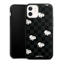 DeinDesign iPhone 12 mini Handy Slim Case extra d&uuml;nn Silikon Handyh&uuml;lle schwarz H&uuml;lle Muster Official Licensed Product Peanuts Silikon Slim Case