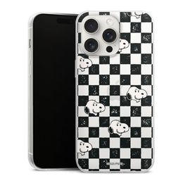 DeinDesign iPhone 15 Pro Max Handy Slim Case Silikon Handyh&uuml;lle transparent H&uuml;lle extra d&uuml;nn Muster Official Licensed Product Peanuts Silikon Slim Case