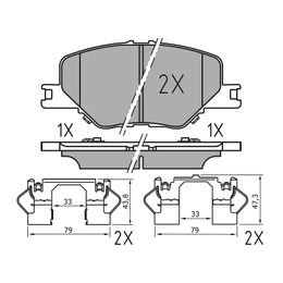 MEYLE Bremsbelagsatz, Scheibenbremse -PD: Advanced design and technology. 0252283819pd Vorderachse f&uuml;r GM