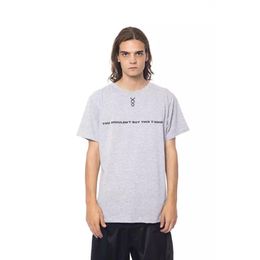 Graues T-Shirt mit Kurzarm und Grafik