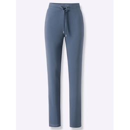 Heine Witt Damen Jogg Pants mit erh&ouml;htem Dehnbund, rauchblau, Gr&ouml;&szlig;e 36