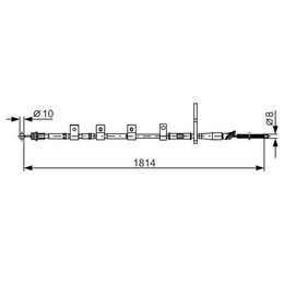 Bosch Seilzug, Feststellbremse 1987482357 f&uuml;r Suzuki