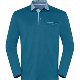 Hajo Herren Langarm-Shirt petrol, Gr&ouml;&szlig;e 44/46