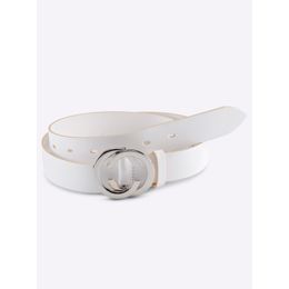 Heine Witt Damen G&uuml;rtel, wei&szlig;, Gr&ouml;&szlig;e 85