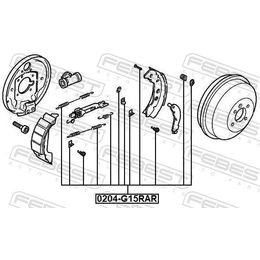 FEBEST Zubeh&ouml;rsatz, Feststellbremsbacken 0204g15rarkit f&uuml;r Citro&euml;n/Peugeot NISSAN RENAULT