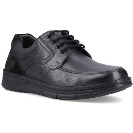 Hush Puppies Franklin Schn&uuml;r-Leder-Herren Slipper schwarz