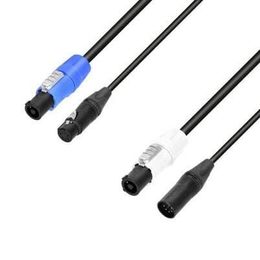Adam Hall ah Cables 8101 PSDT5 0150 - Netz- & DMX Kabel Power Twist In & XLR 5P female auf Power Twist