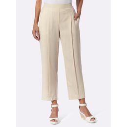 WITT Damen Bundfaltenhose in Leinen-Optik, sand, Gr&ouml;&szlig;e 54