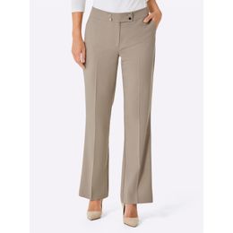 CREATION L PREMIUM Witt Damen B&uuml;gelfaltenhose in TENCEL-Qualit&auml;t, sesam, Gr&ouml;&szlig;e 40