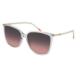 Hugo HG 1275/S | Damen-Sonnenbrille | Fassung: Vollrand, Quadratisch, Kunststoff, Grau | Glasfarbe: Grau