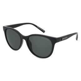 Armani Exchange 0AX4144SU | Damen-Sonnenbrille | Fassung: Vollrand, Cat Eye, Acetat Spritzguss, Schwarz Gl&auml;nzend | Glasfarbe: Grau