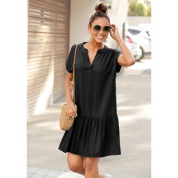 s.Oliver Blusen-Kleid, Blau, Gr. 34, Damen, Strandkleider, Material: Viskose