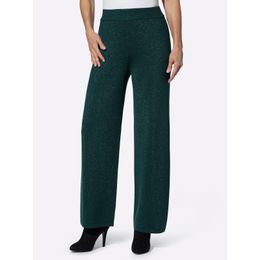 WITT Damen Strickhose mit Glanzgarn, petrol, Gr&ouml;&szlig;e 20