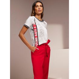 Heine Damen Rundhalsshirt, Wei&szlig;, Gr. 48, T-Shirts, Material: Baumwolle