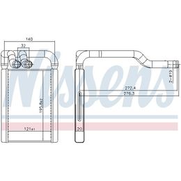 NISSENS W&auml;rmetauscher, Innenraumheizung 707324 f&uuml;r KIA