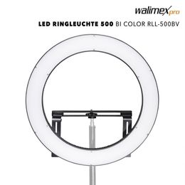 WALIMEX pro LED Ringleuchte 500 Bi Color RLL-500BV
