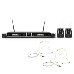 LD-Systems LD Systems U505 BPHH 2 - Funkmikrofon System mit 2 x Bodypack und 2 x Headset beigefarben