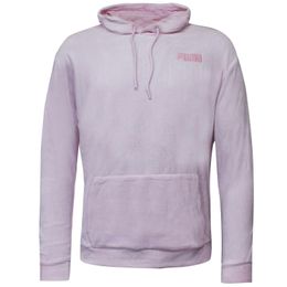Puma VeloR Hoodie besticktes Logo rosa Pullover - Frauen