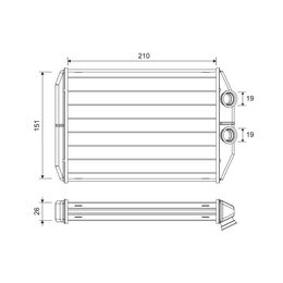 Valeo W&auml;rmetauscher, Innenraumheizung 811624 f&uuml;r Opel Vaughall Mercedes NISSAN RENAULT