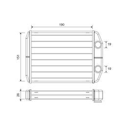 Valeo W&auml;rmetauscher, Innenraumheizung 811622 f&uuml;r ABARTH