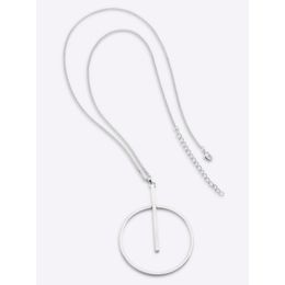 Heine sheego Gro&szlig;e Gr&ouml;&szlig;en Kette mit Anh&auml;nger und Verl&auml;ngerung, silberfarben, Gr&ouml;&szlig;e 0 - Damen