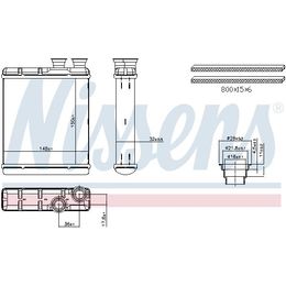 NISSENS W&auml;rmetauscher, Innenraumheizung 707423 f&uuml;r Mercedes
