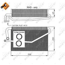 NRF Verdampfer, Klimaanlage EASY FIT 36118 f&uuml;r Mercedes