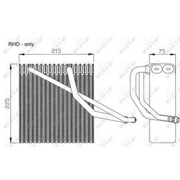 NRF Verdampfer, Klimaanlage EASY FIT 36106 f&uuml;r VW