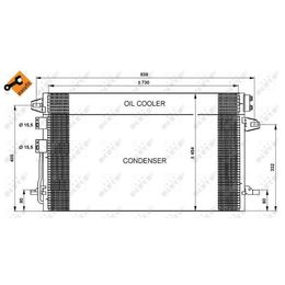NRF Kondensator, Klimaanlage EASY FIT 35617 f&uuml;r DODGE Chrysler