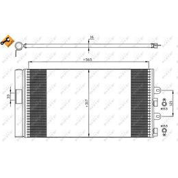 NRF Kondensator, Klimaanlage EASY FIT 35606 f&uuml;r Fiat