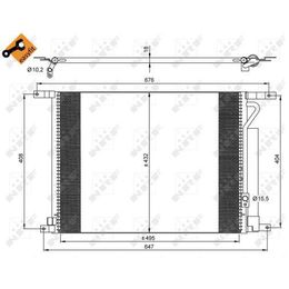 NRF Kondensator, Klimaanlage EASY FIT 35931 f&uuml;r CHEVROLET
