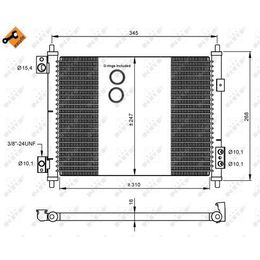 NRF Kondensator, Klimaanlage EASY FIT 35926 f&uuml;r NISSAN RENAULT TRUCKS