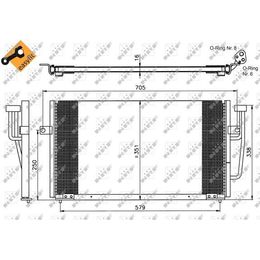 NRF Kondensator, Klimaanlage EASY FIT 35234 f&uuml;r Volvo