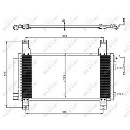 NRF Kondensator, Klimaanlage EASY FIT 35464 f&uuml;r MAZDA
