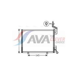 AVA CLEVER CHOICE Kondensator, Klimaanlage fd5444 f&uuml;r Ford