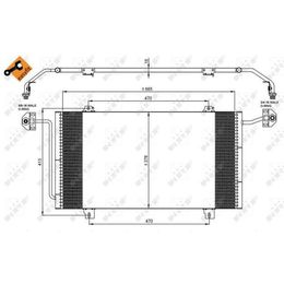 NRF Kondensator, Klimaanlage EASY FIT 35908 f&uuml;r Vaughall RENAULT