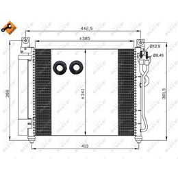 NRF Kondensator, Klimaanlage EASY FIT 35888 f&uuml;r KIA