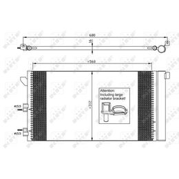 NRF Kondensator, Klimaanlage EASY FIT 35921 f&uuml;r Fiat