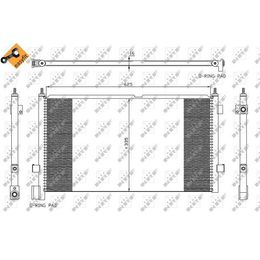 NRF Kondensator, Klimaanlage EASY FIT 35591 f&uuml;r Volvo