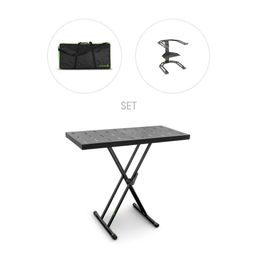 Gravity KSX 2 RD SET 2 - Keyboardstativ X-Form doppelt und Auflagetisch Set 2